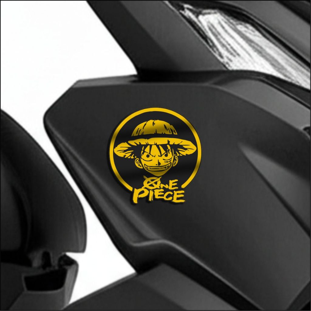 Jual PROMO!! EMBLEM MOTOR ONE PIECE LUFFY STIKER AKRILIK MIRROR EMBLEM ...
