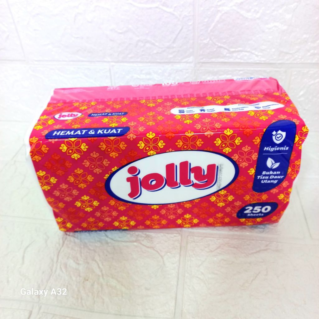 Jual (paket 1 pack) JOLLY Facial Tissue isi 250 sheet 2 ply 1 PACK Tisu ...