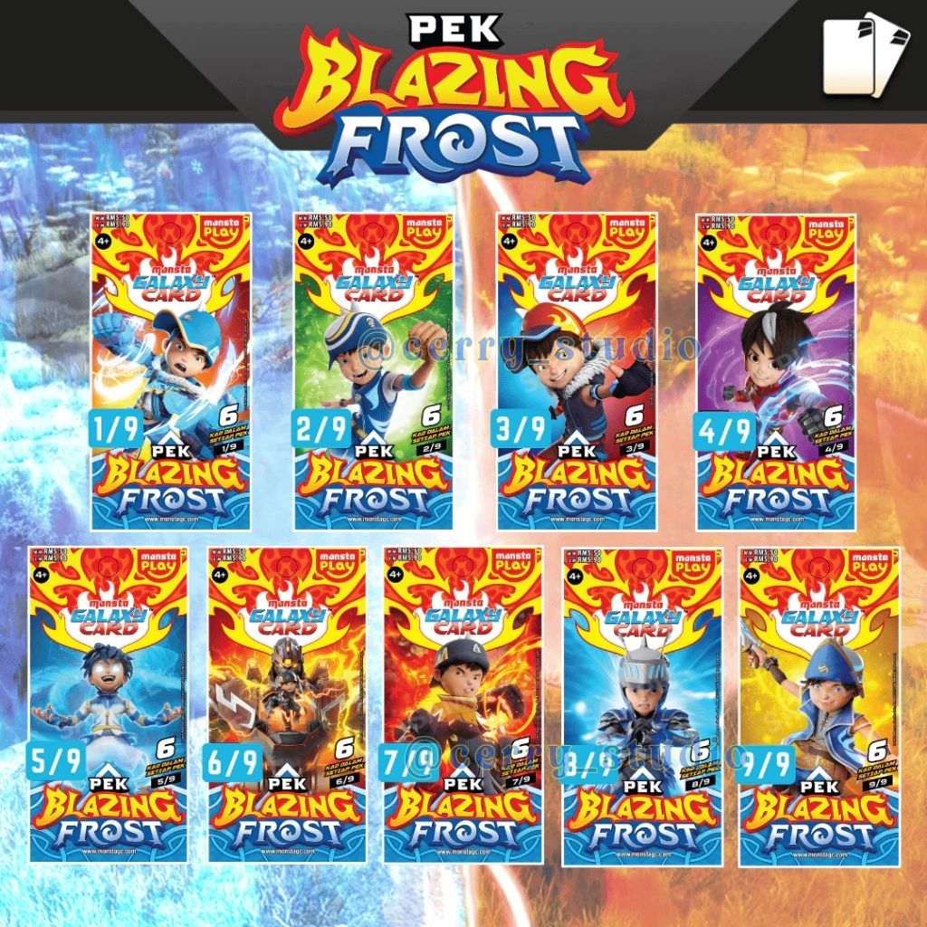 Jual Boboiboy Galaxy Card Pek Blazing Frost | Shopee Indonesia