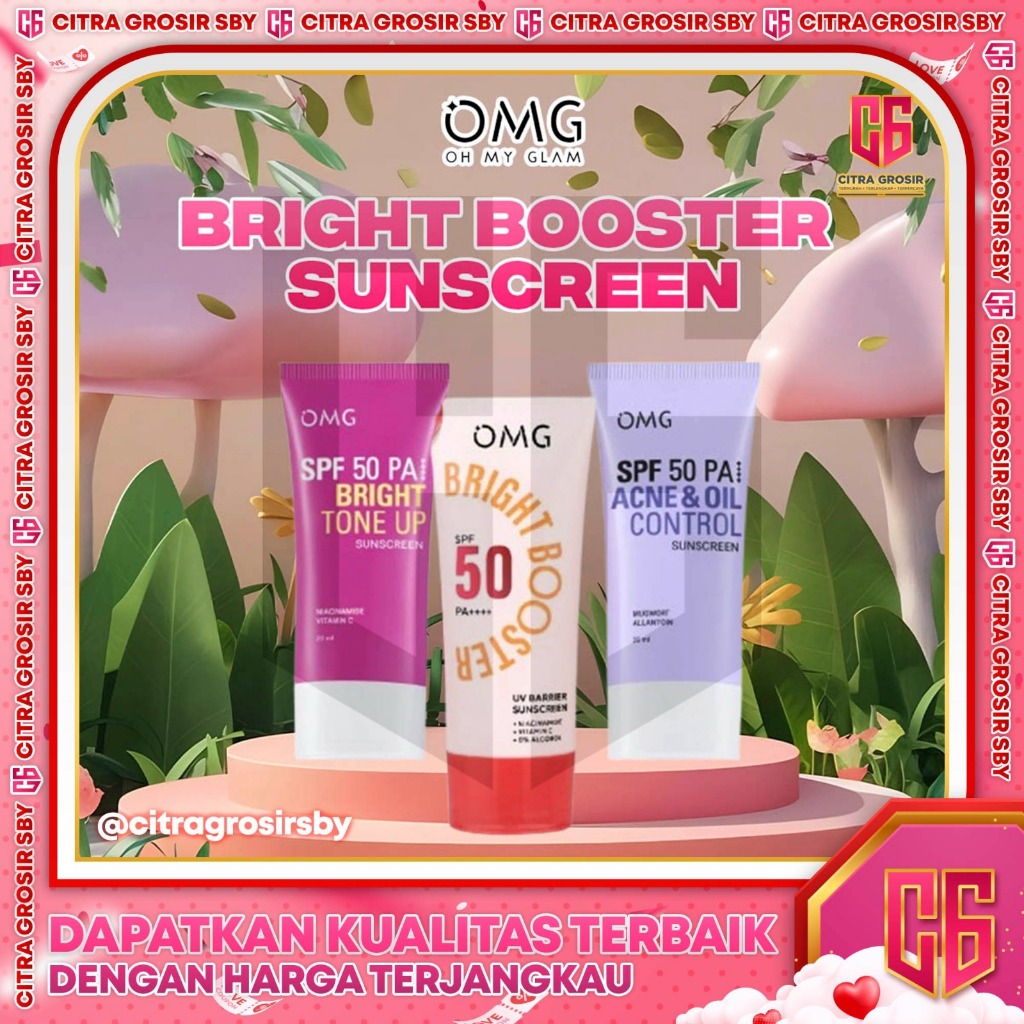 Jual OMG Oh My Glow Bright Booster UV Barrier Sunscreen SPF 50 PA ...