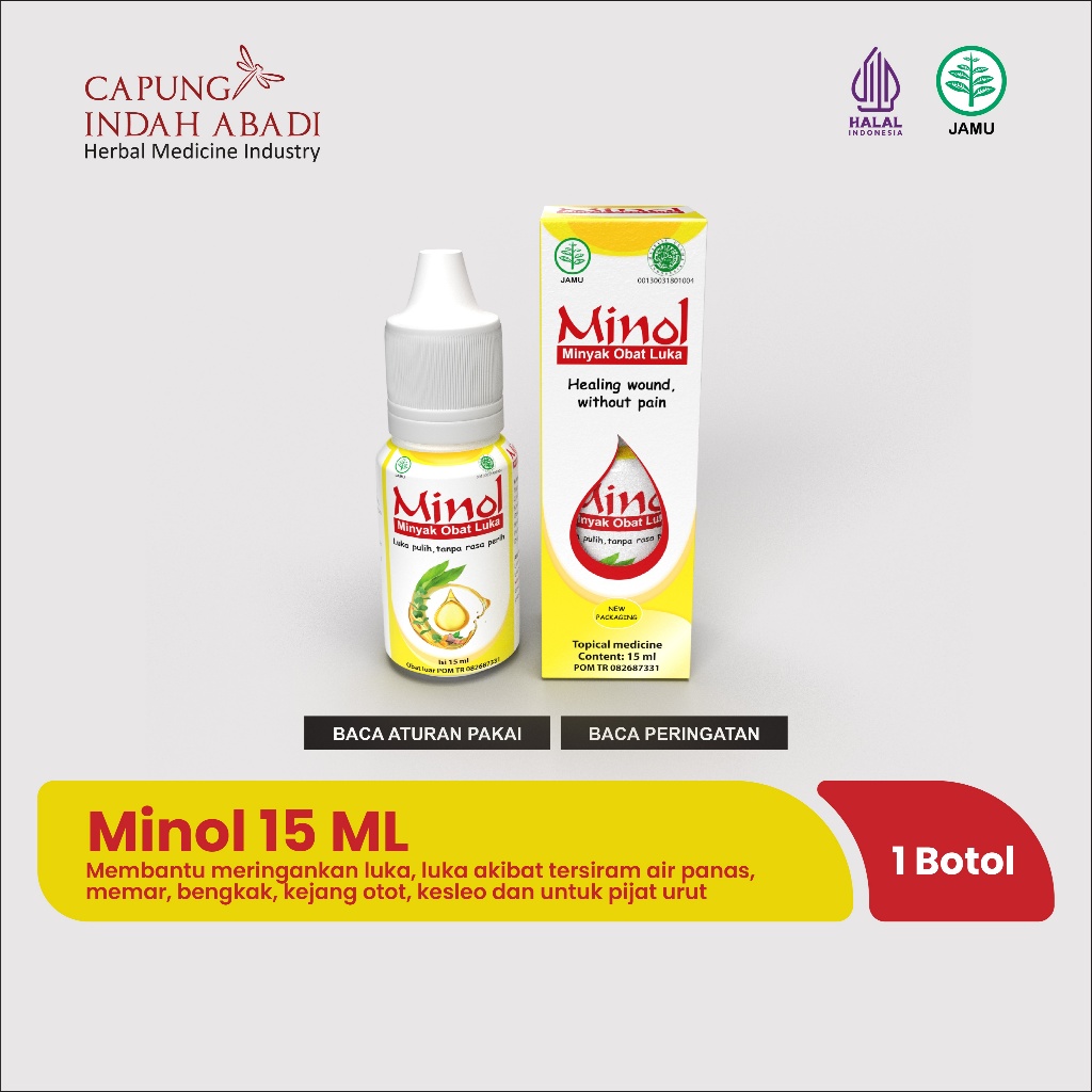 Jual Minol 15 ML Minyak Obat Luka - Tanpa Rasa Perih | Shopee Indonesia