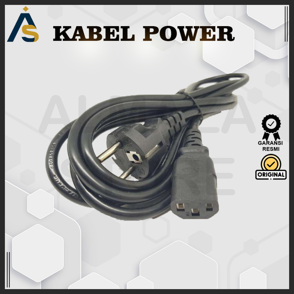 Jual Kabel Power Printer 3 Lubang 1,5M Cable Power Adaptor 1mm | Shopee ...