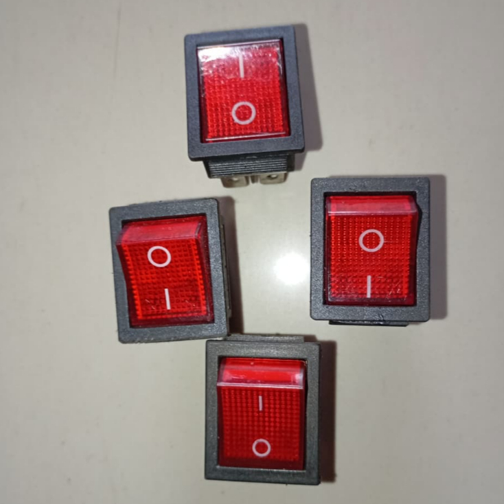 Jual Saklar Rocker KCD4 3 pin, 15A 250V / 20A 125V AC Dengan Lampu ...