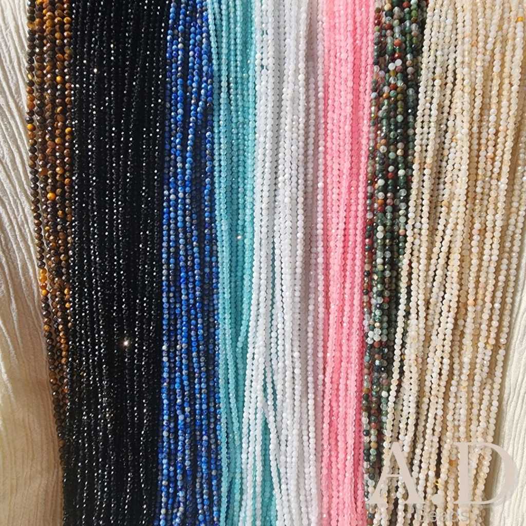 Jual Manik Batu Alam MIX WARNA 2mm Beads Stone CUTTING FACETED | Shopee ...