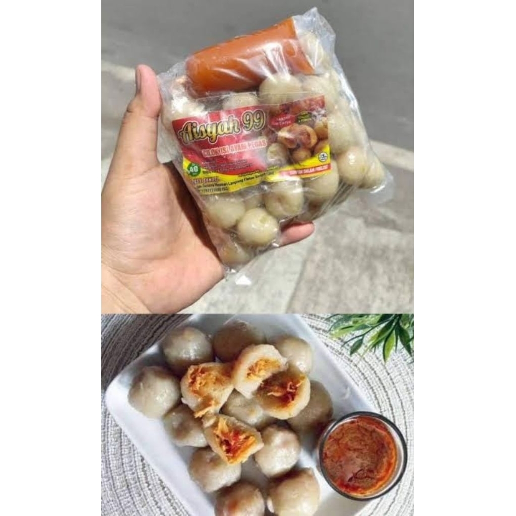 Jual Cilok Frozen Aisyah 99 isi Ayam Pedas free sambal | Shopee Indonesia