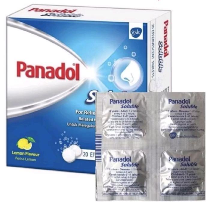 Jual Panadol Soluble Tablet - Panadol Effervescent Lemon Flavour ...