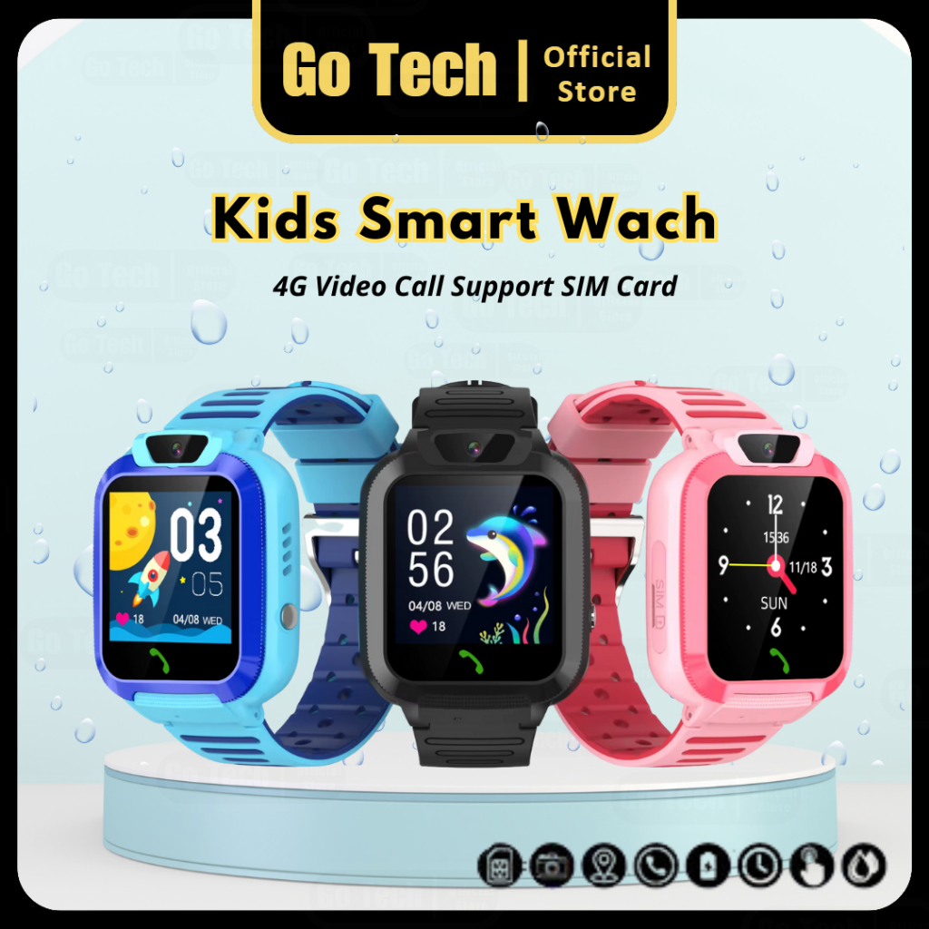 Jual Go Tech - Jam Tangan Anak Anti Air 4G Video Call Gps Digital ...
