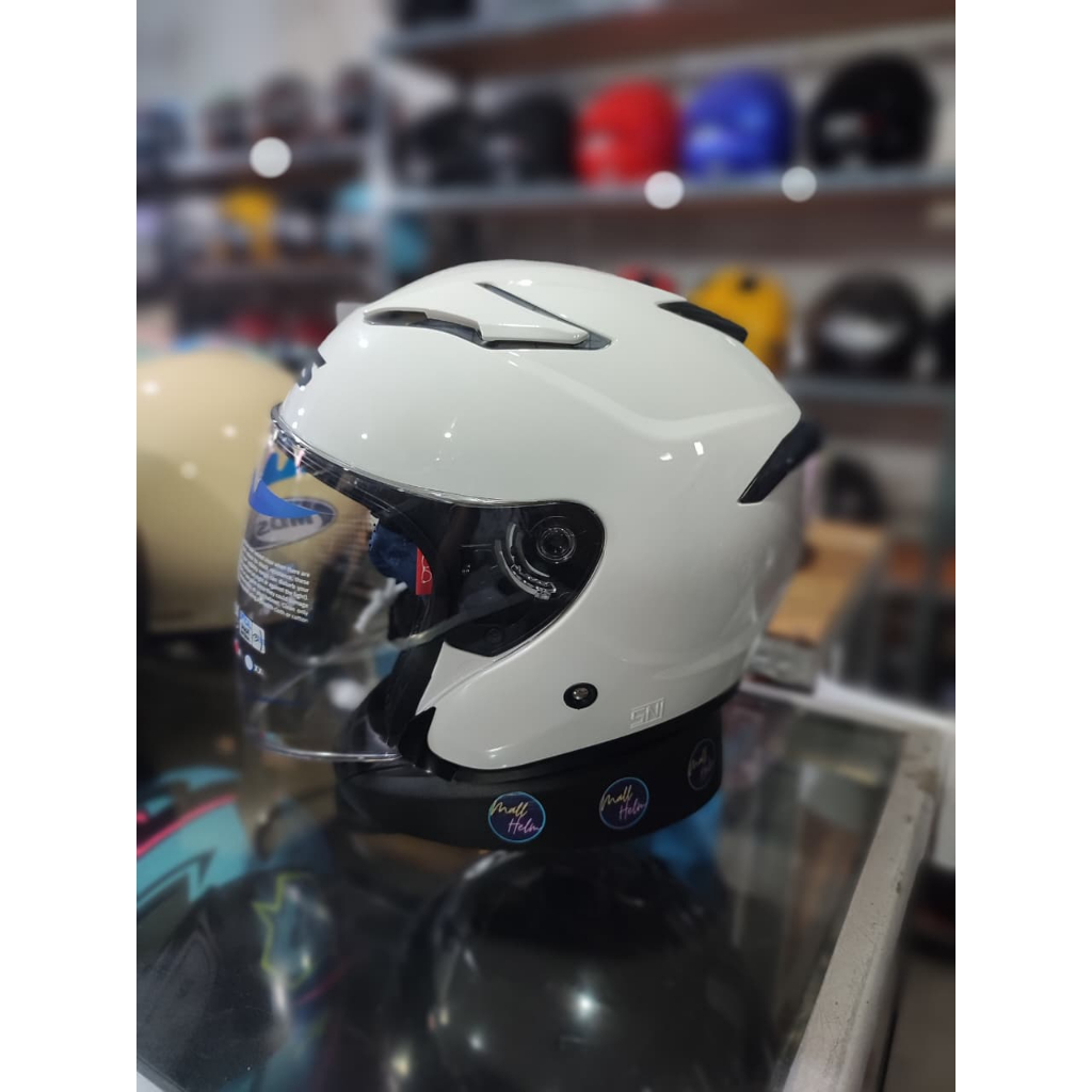 Jual HELM HALFFACE MDS VOLTUS ORIGINAL WARNA SOLID KACA BENING | Shopee ...