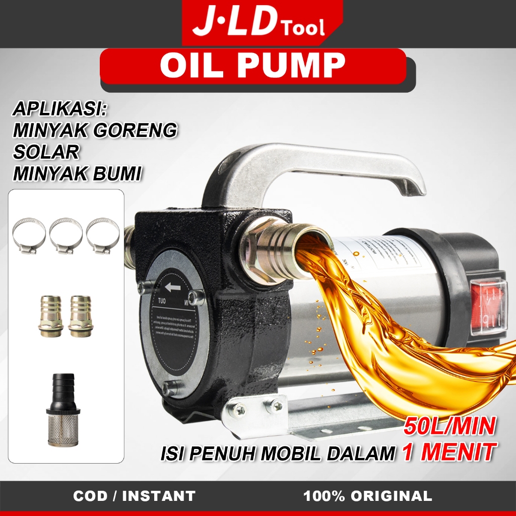 Jual JLD Oil Pump Pompa Minyak DC 12V/24V Electrik Diesel Transfer Pump 200W Oil Fuel Transfer ...