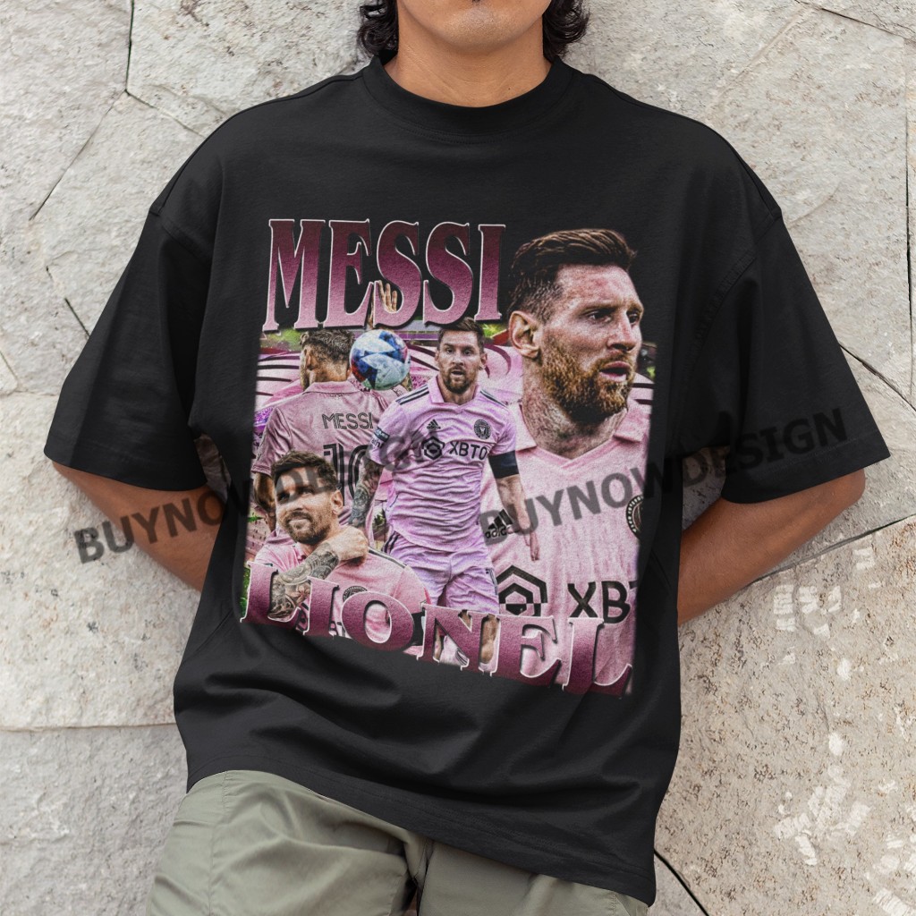 Jual Kaos T Shirt Oversize LIONEL MESSI INTER MIAMI Premium Cotton ...