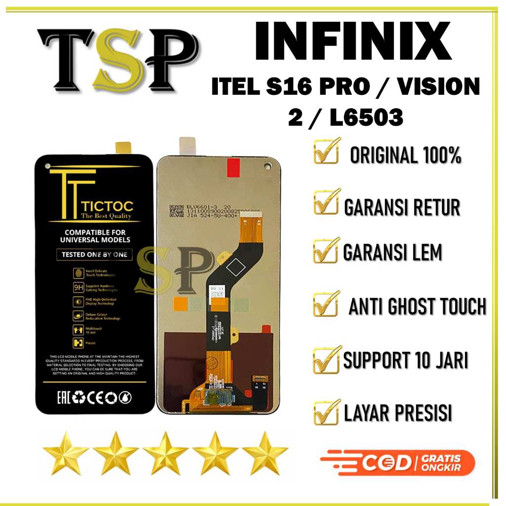 Jual LCD TOUCHSCREEN INFINIX ITEL S16 PRO / VISION 2 / L6503 FULLSET ...