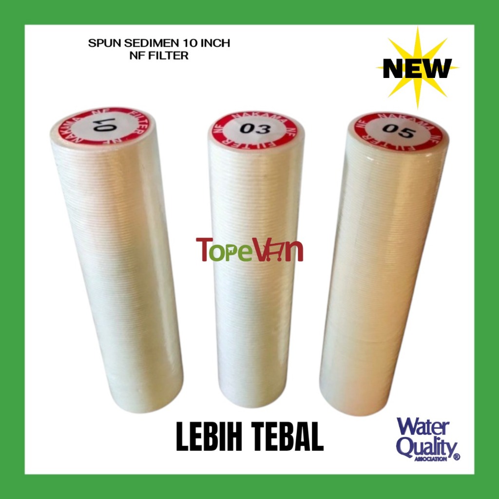 Jual Filter Air Katrid Sedimen 10 inch 01,03,05 micron Merk NF | Shopee ...