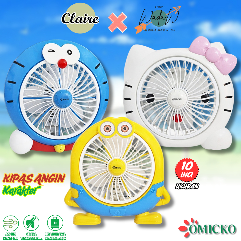 Jual Wadaw Official X Claire Kipas Angin Karakter 10 Inci / Minion ...