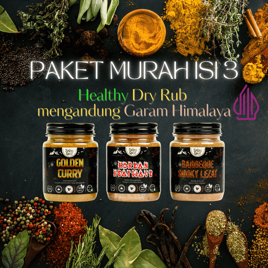 Jual Spices Quest Dry Rub Sehat PAKET ISI 3 | Bumbu Marinasi Diet Tanpa ...