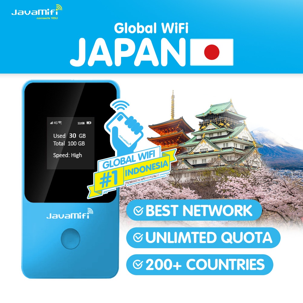 Jual Sewa Global Travel Wifi Jepang Unlimited JavaMifi 4G | Rental ...