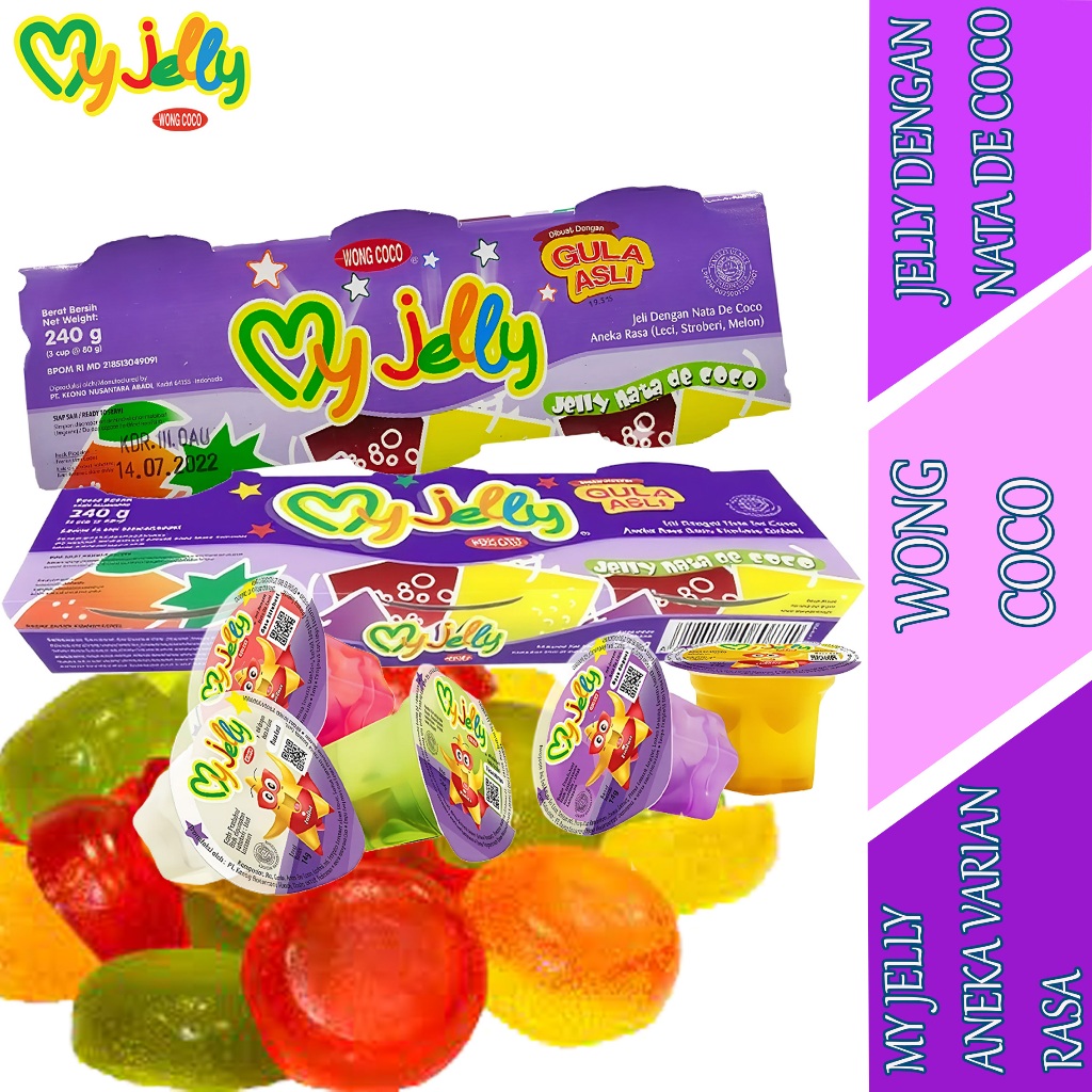 Jual My Jelly Aneka Varian Rasa - Wong Coco - Jelly Dengan Nata De Coco ...
