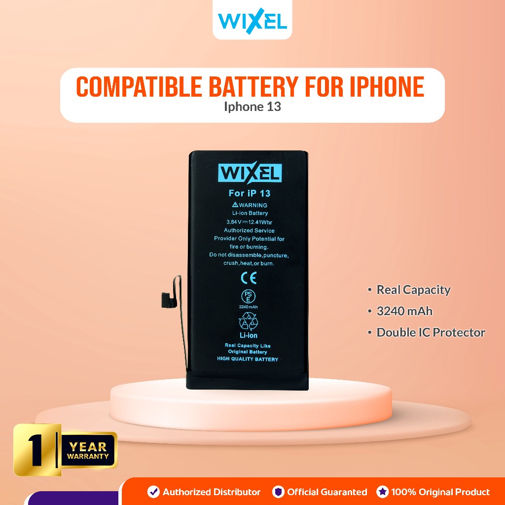Jual WIXEL Baterai Iphone 13 Batre Batrai Battery Dual Double Power HP ...