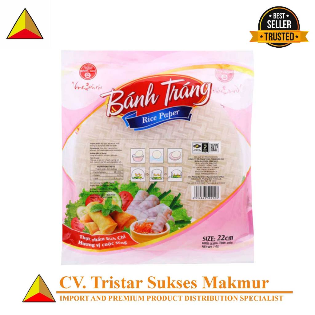 Jual Vina Bich Chi Banh Trang Vietnam Rice Paper / Kulit Lumpia 22cm ...