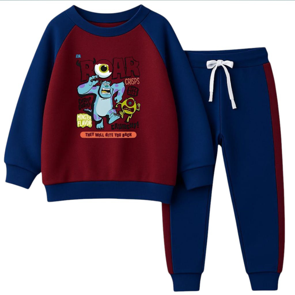 Jual setelan joger tangan reglan gambar roar | Shopee Indonesia