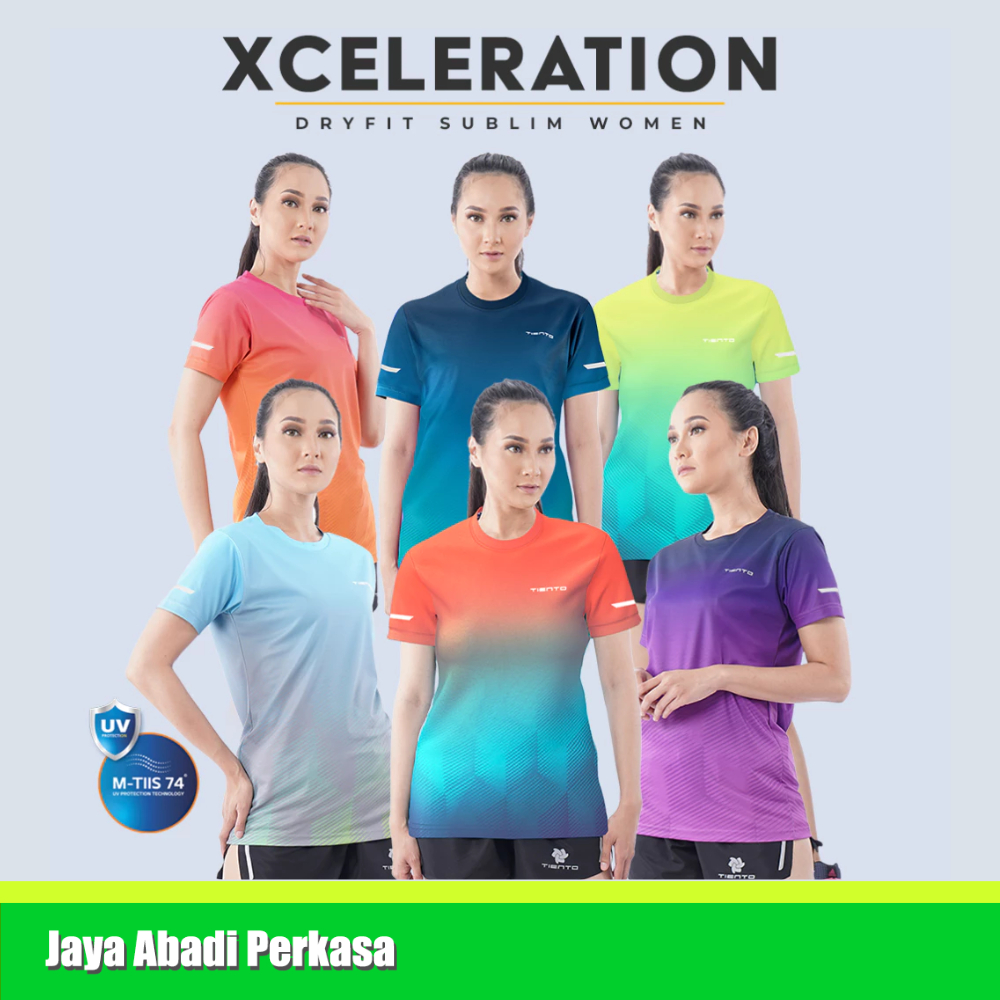Jual Baju Olahraga Lari Jersey Running Wanita Anti UV Xceleration ...