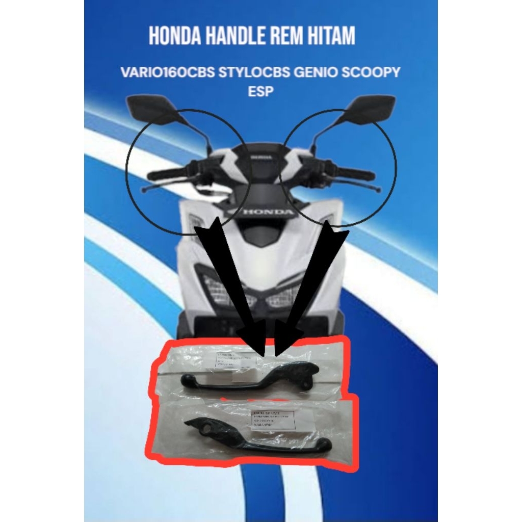 Jual Honda Handle Rem Handel Rem Hitam Vario160CBS StyloCBS Genio ...