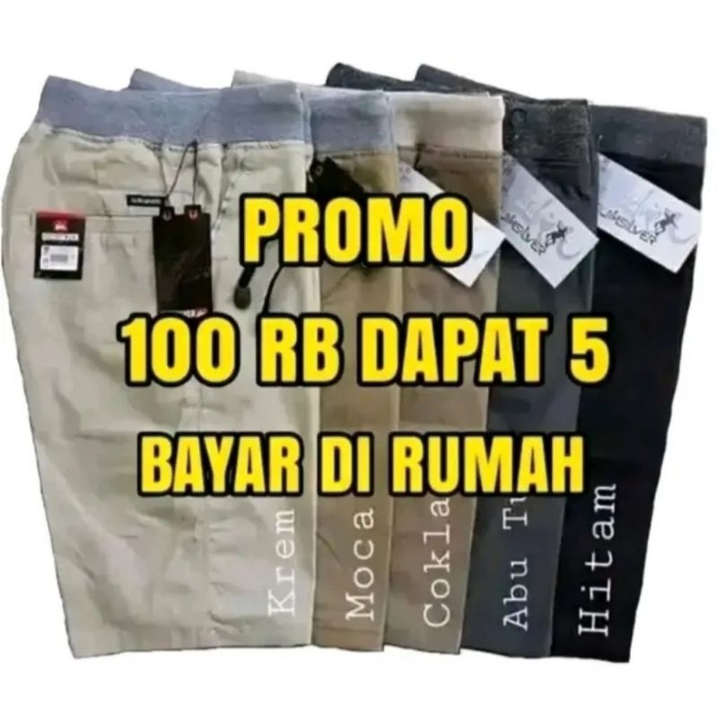 Jual ( COD ) 100 ribu paket 5 pcs celana pendek pria dewasa celana chinos premium chino | Shopee ...