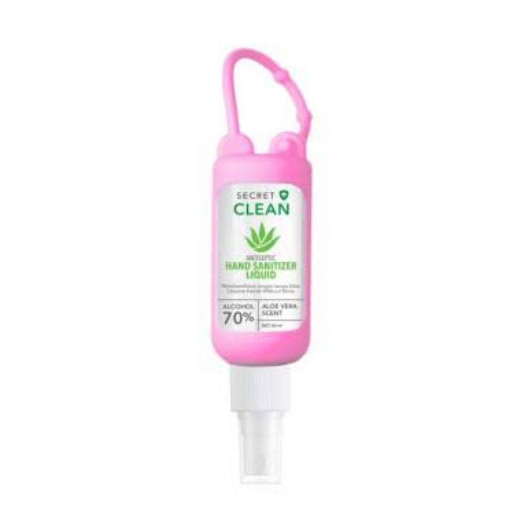 Jual Secret Clean Hand Sanitizer Spray 60ml plus silicon gantung ...