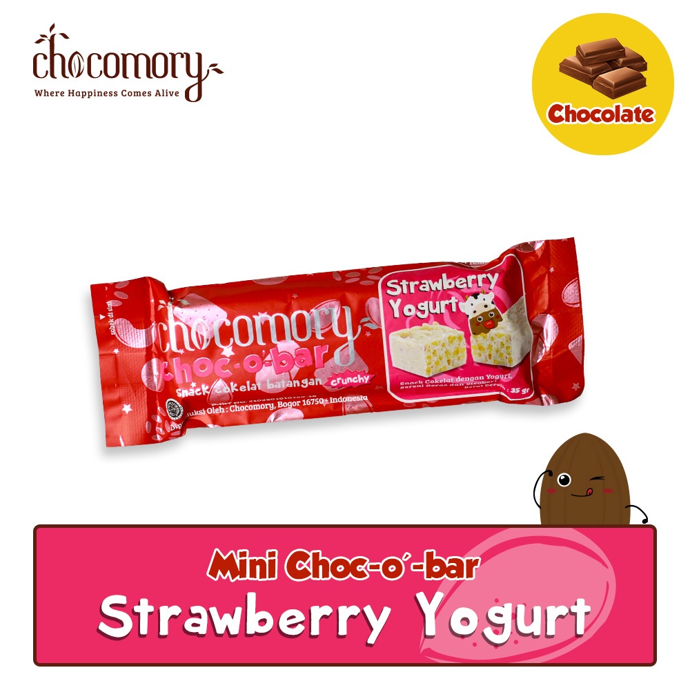 Jual Chocomory Mini Choco Bar Strawberry Yogurt 35g | Shopee Indonesia
