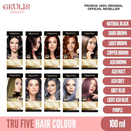 Jual True Five Hair Colour / Pewarna Rambut / Semir Rambut / Cat Rambut ...