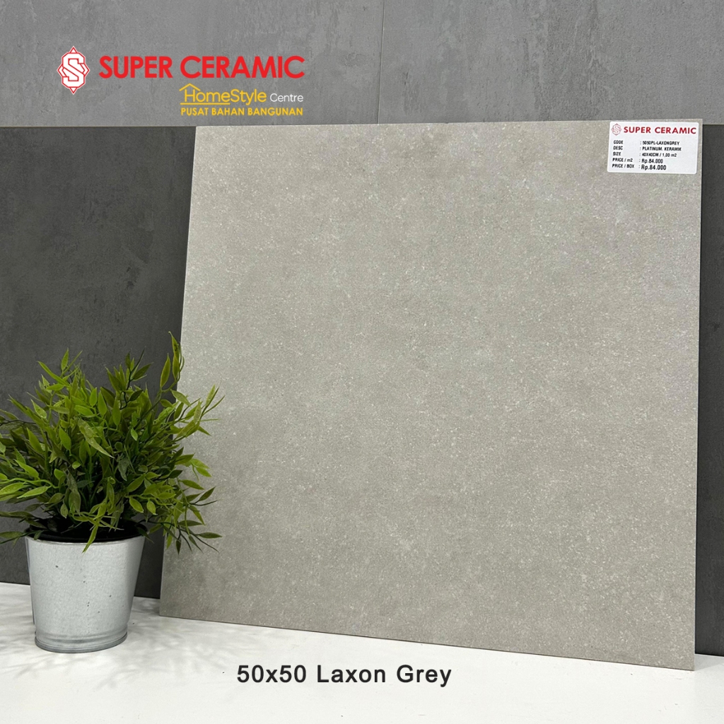 Jual PLATINUM 50x50 Keramik Lantai Kasar ANTI SLIP - LAXON GREY / LAXON ...