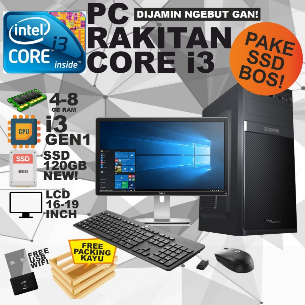 Jual PC RAKITAN CORE I3 GEN 1 PAKE SSD BOSS... | Shopee Indonesia