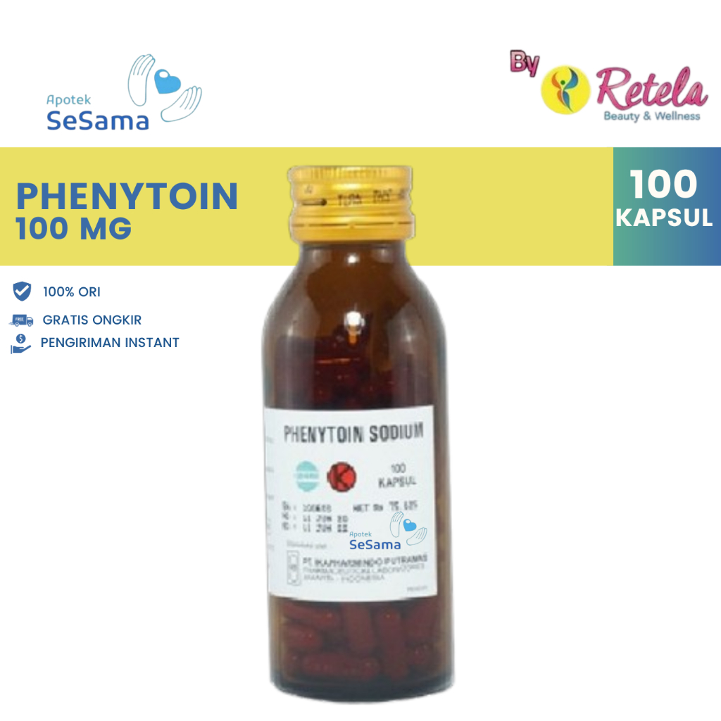 Jual Phenytoin 100 MG 1 Botol 100 Caplet (Gen-Ikapharmindo) | Shopee ...