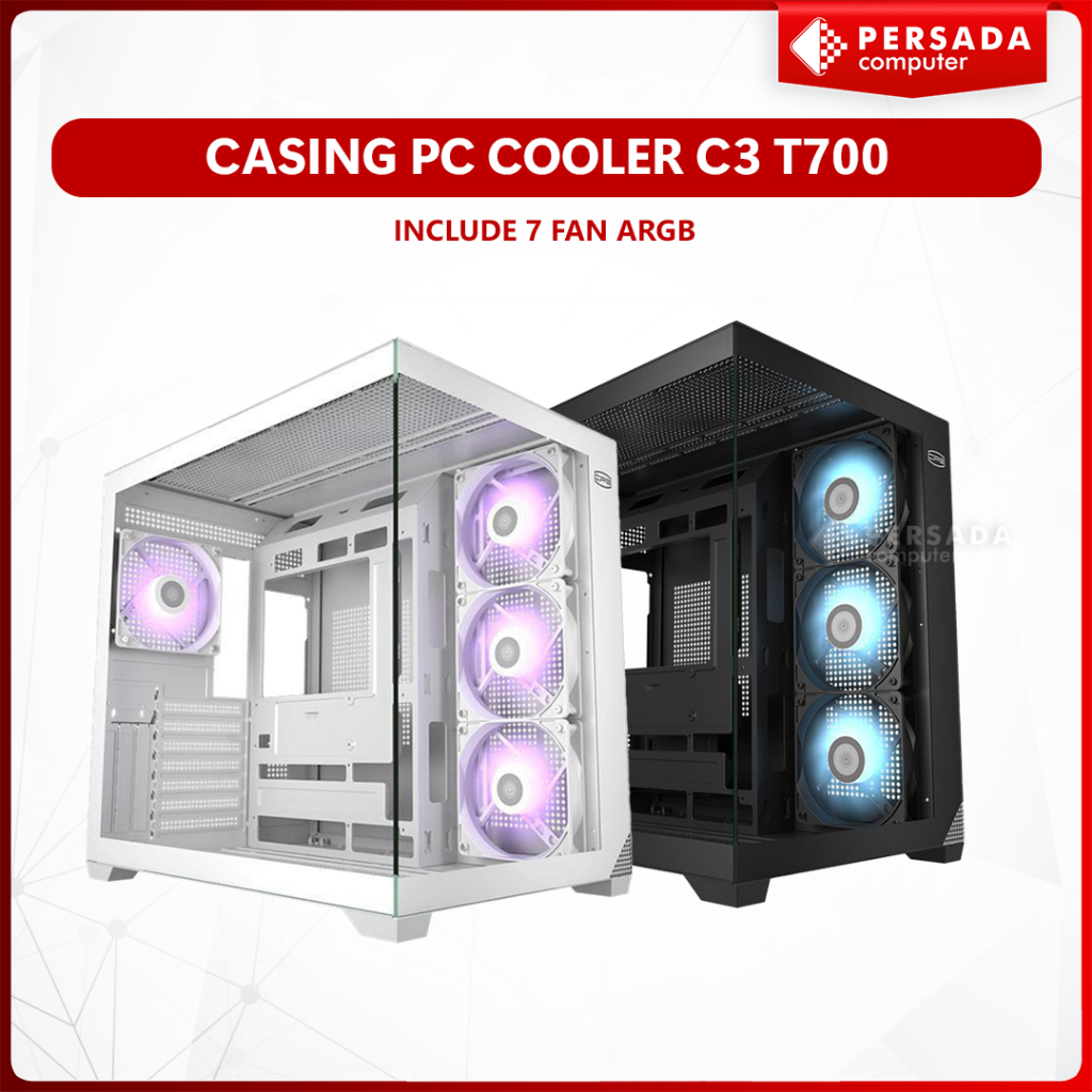 Jual CASING PC COOLER C3 T700 Include 7 Fan ARGB | Shopee Indonesia