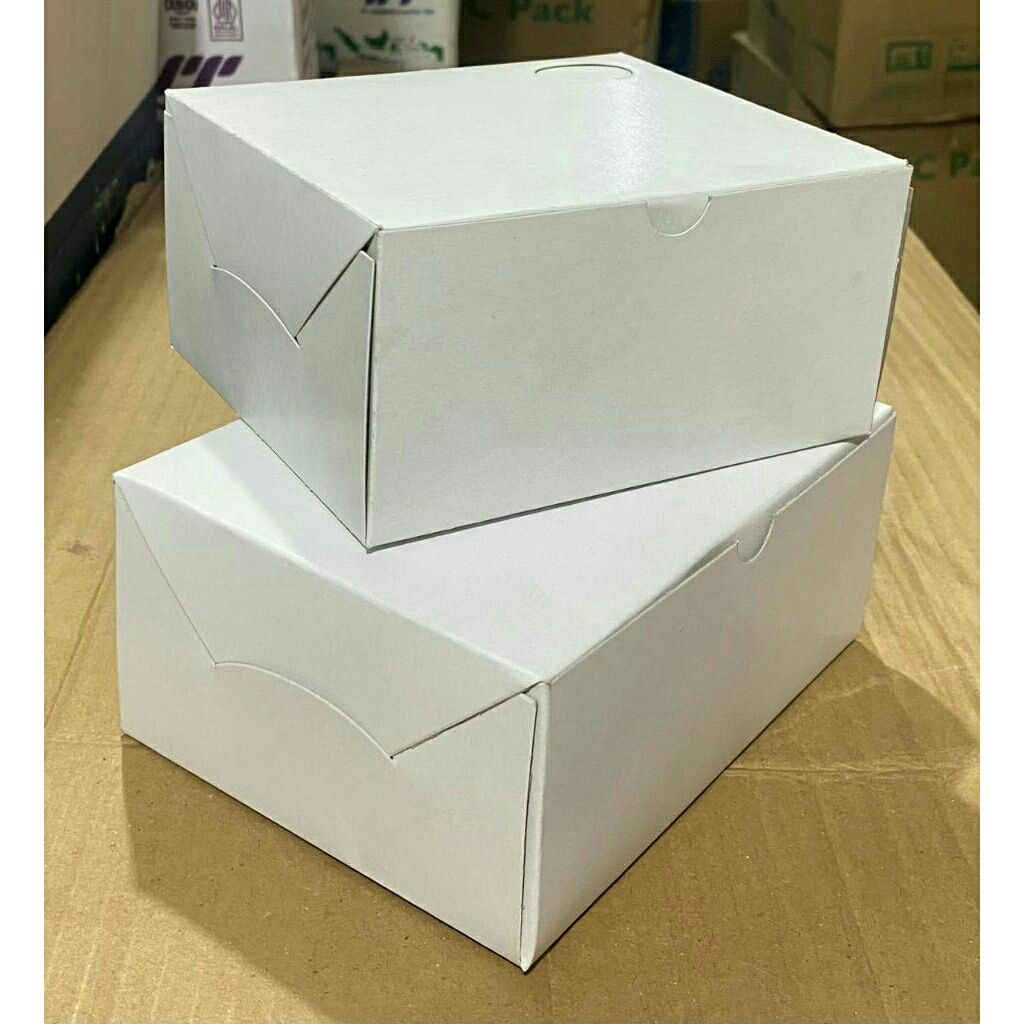 Jual Dus Snack / Dus Kue Putih Polos ( 50 & 100lbr ) Berbagai Macam ...