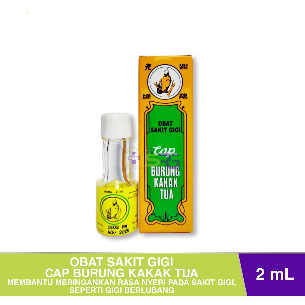 Jual Obat Sakit Gigi Cap Burung Kakak Tua 2ml – Meredakan Sakit Gigi ...