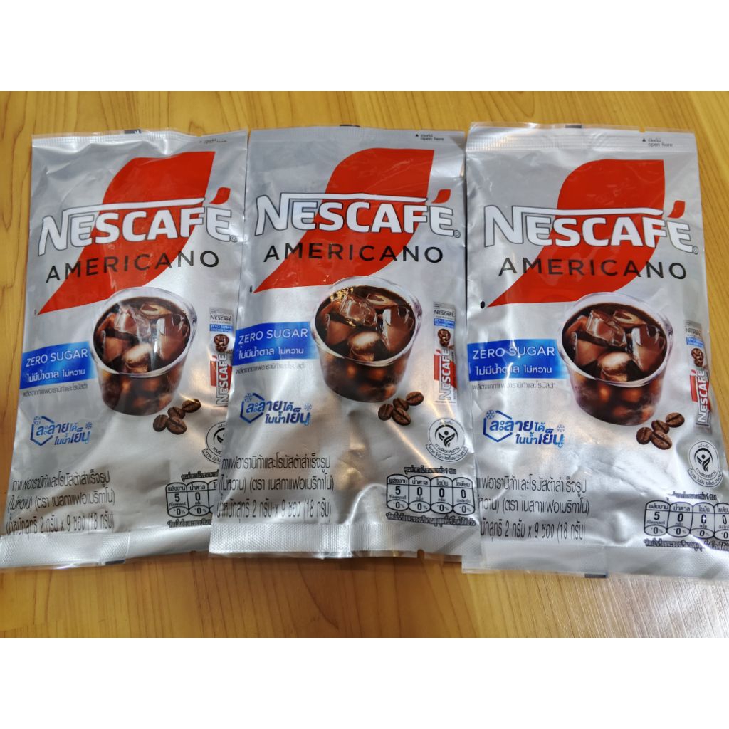 Jual Nescafe Americano Zero sugar. Mini Pack. 1 pak isi 9 sachet ...