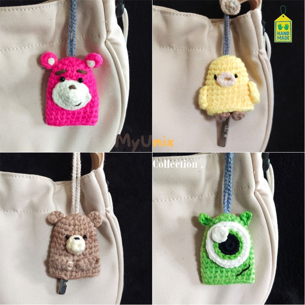 Jual Gantungan Kunci Cover Rajut Karakter Keychain Crochet Amigurumi ...