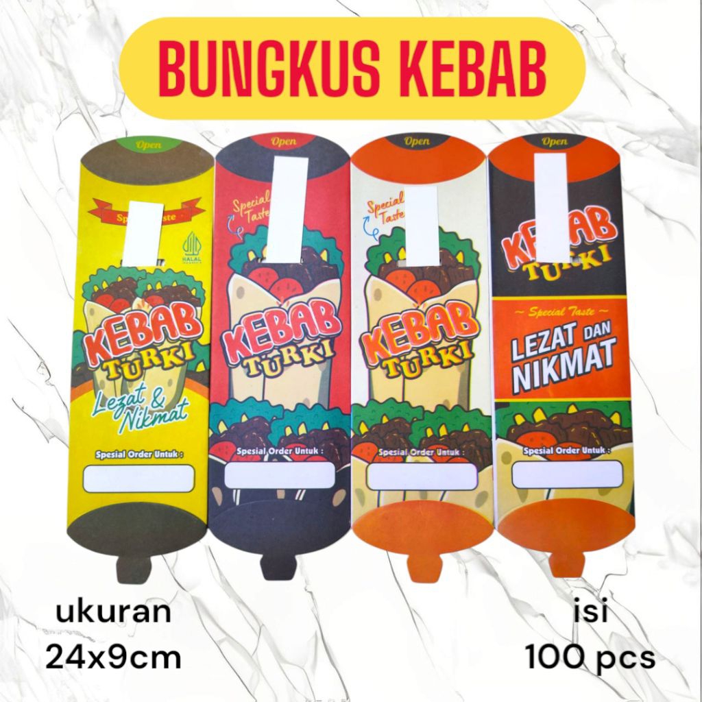 Jual Bungkus Kebab Isi 100pcs | Kemasan Kebab Isi 100pcs | Kertas Kebab ...