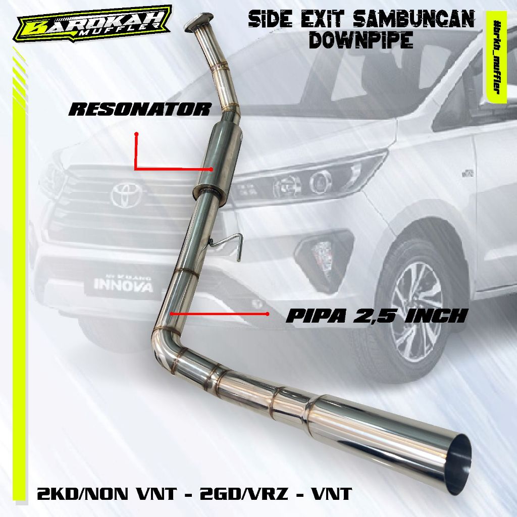 Jual Knalpot Bolt On Side Exit Sambungan Downpipe dan Frontpipe Innova ...