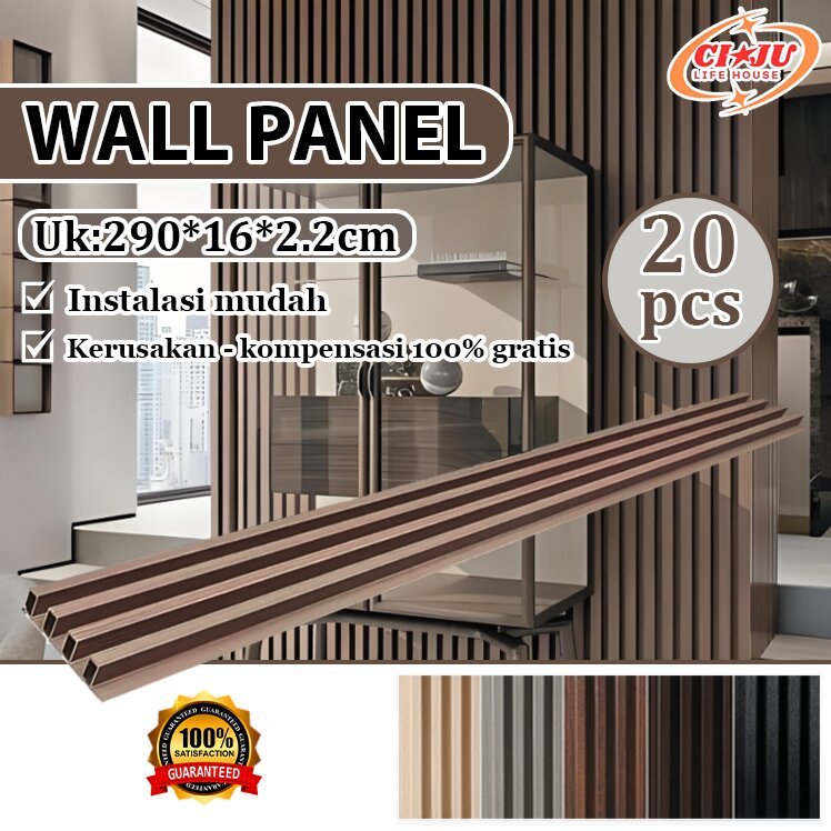 Jual 20pcs（2.9meter*16cm） Wood WPC Wall Panel/Anti Rayap Dan Anti Air Wood Panel WPC/all PVC ...