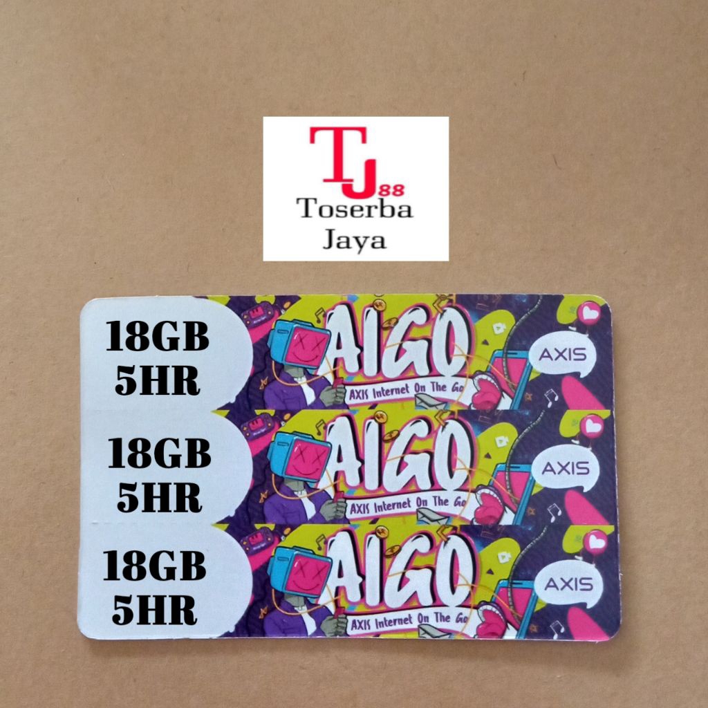 Jual VOUCHER AXIS/AIGO DATA 18GB 5HR | Shopee Indonesia