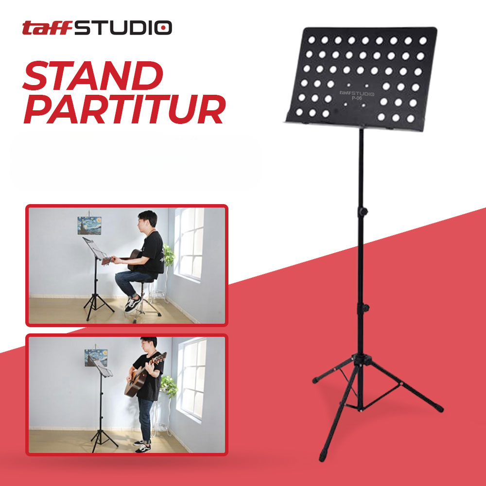 Jual TaffSTUDIO Stand Tripod Partitur Sheet Music Lembaran Musik - P-06 ...