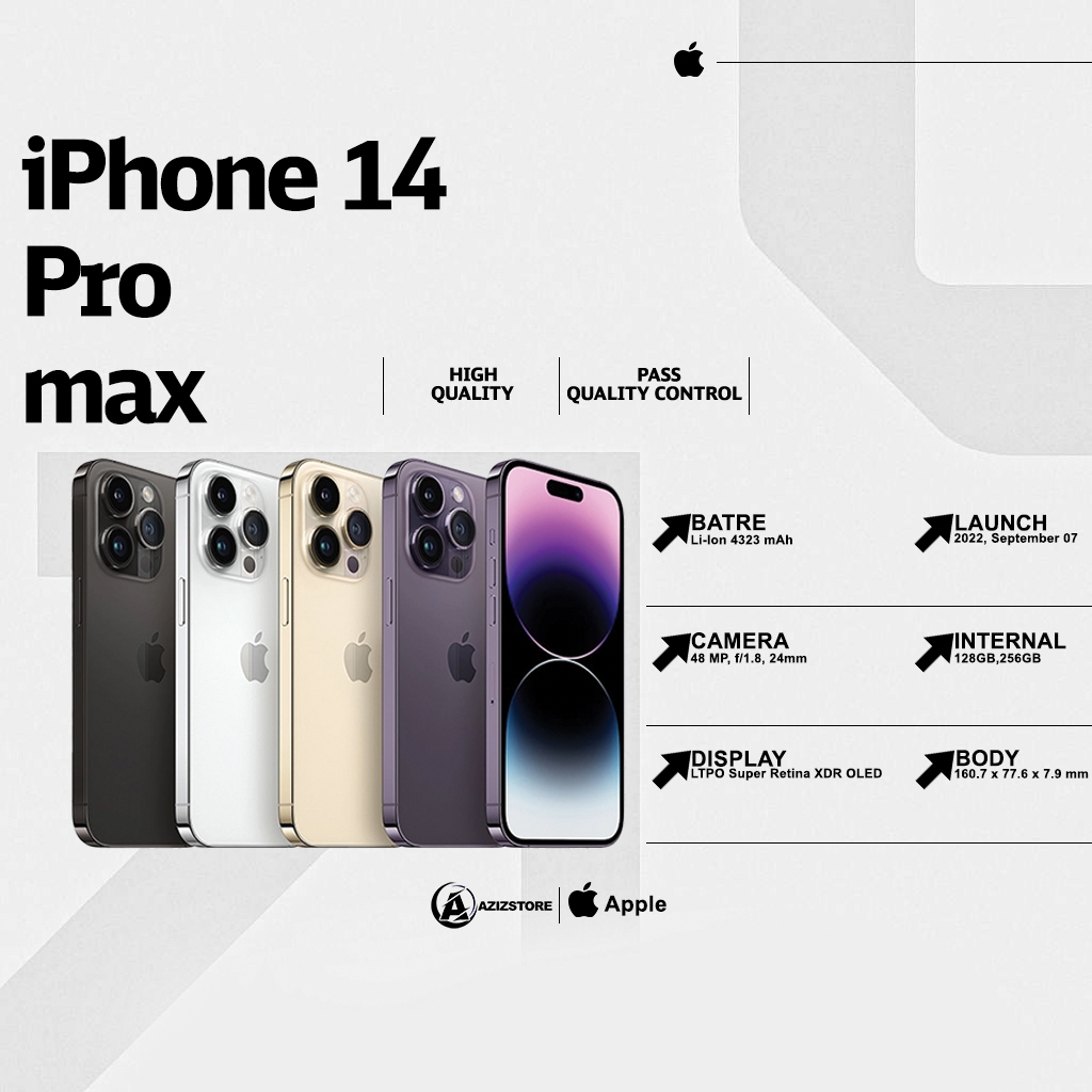Jual iPhone 14Pro Max 128/256GB ALL SIM SECOND ORIGINAL | Shopee Indonesia