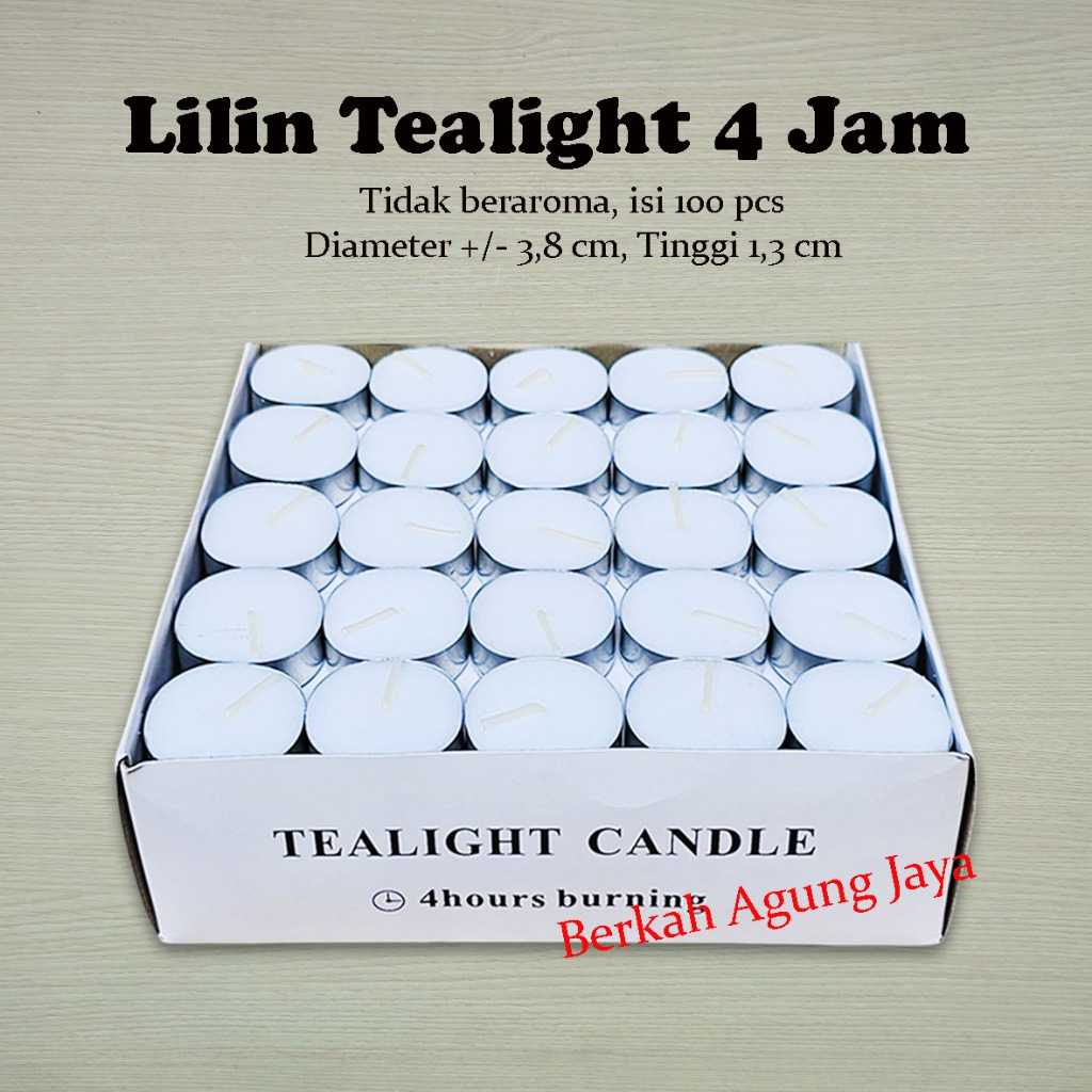 Jual Lilin Tealight / Lilin Aromaterapi 4 jam isi 100 Pcs | Shopee ...
