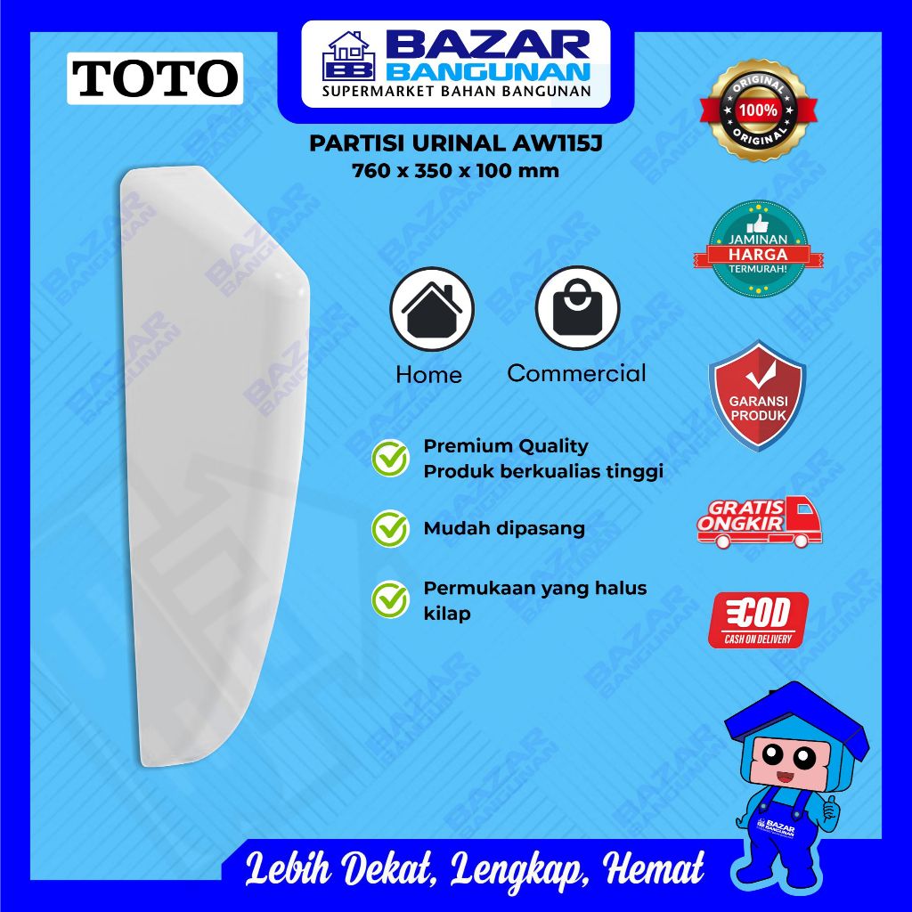 Jual Toto - Partisi Urinal Penyekat Sekat Urinoir Partition Closet ...