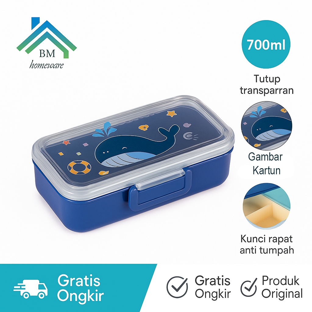 Jual Kotak Bekal Anak TK Karakter Lucu 700ml / Lunch Box Anak | Shopee ...