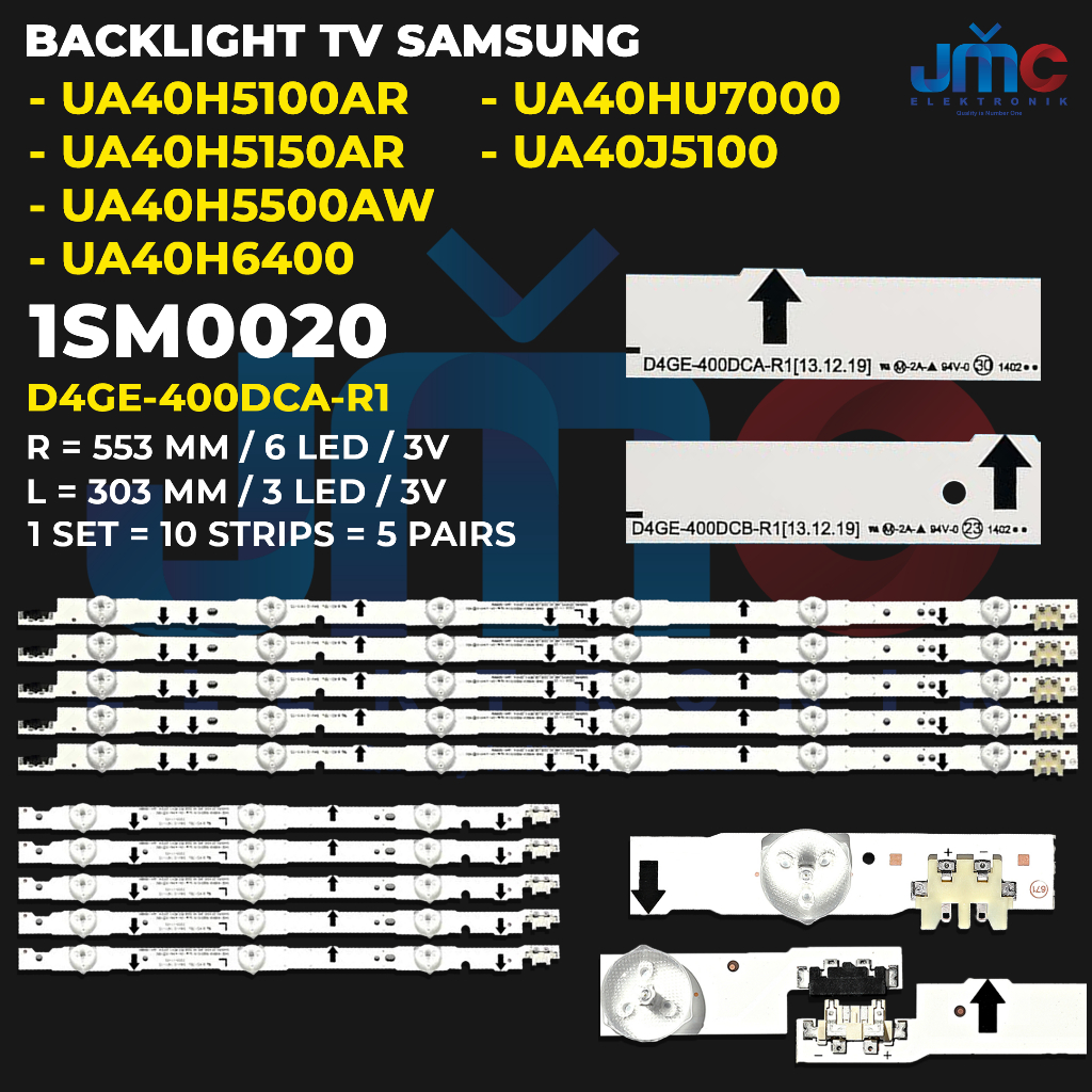 Jual Backlight TV SAMSUNG 40 Inch UA40H5100 UA40H5150 UA40H5500 ...