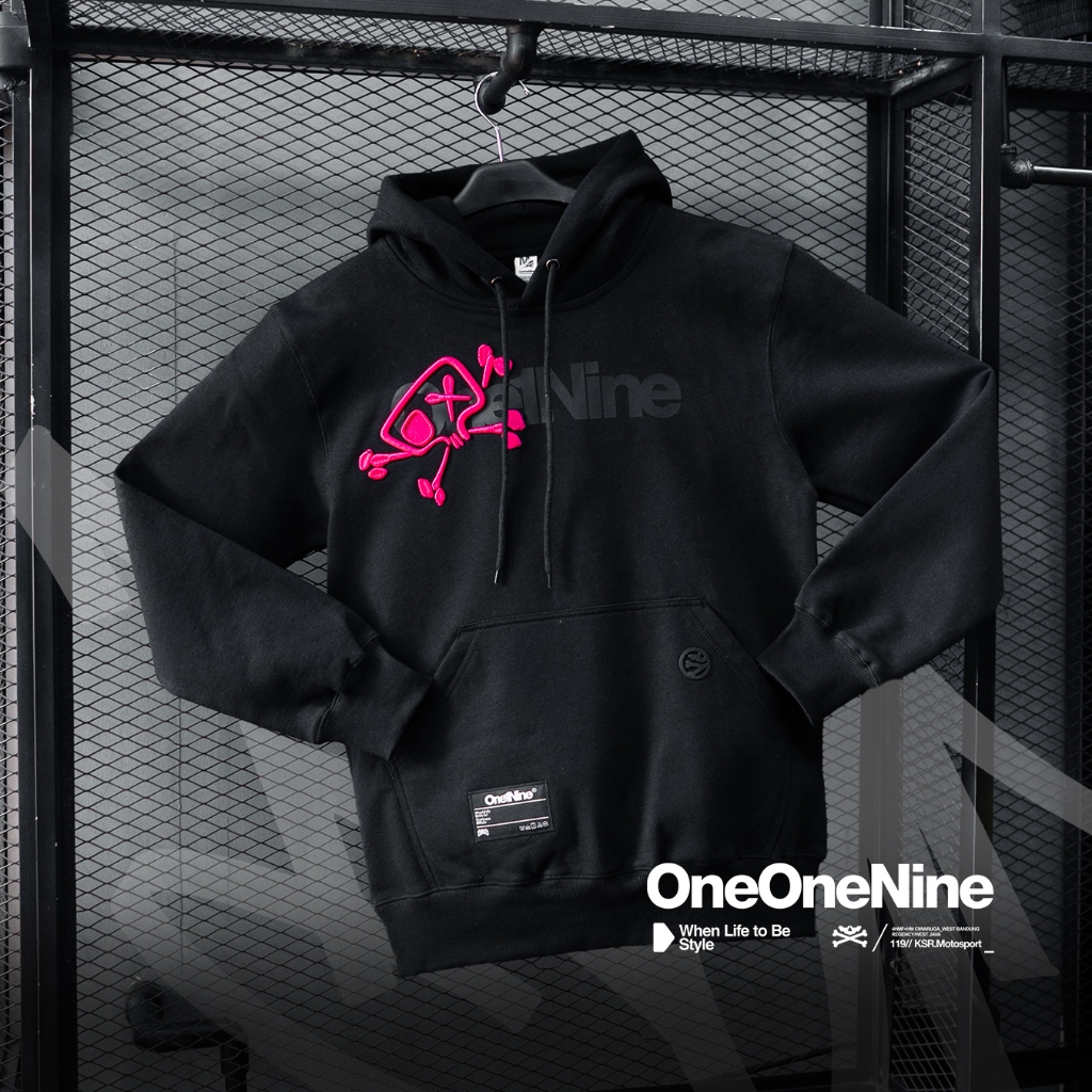 Jual Oneonenine Ksr Hoodie Buzz Black Pink Series - Sweater Motor ...