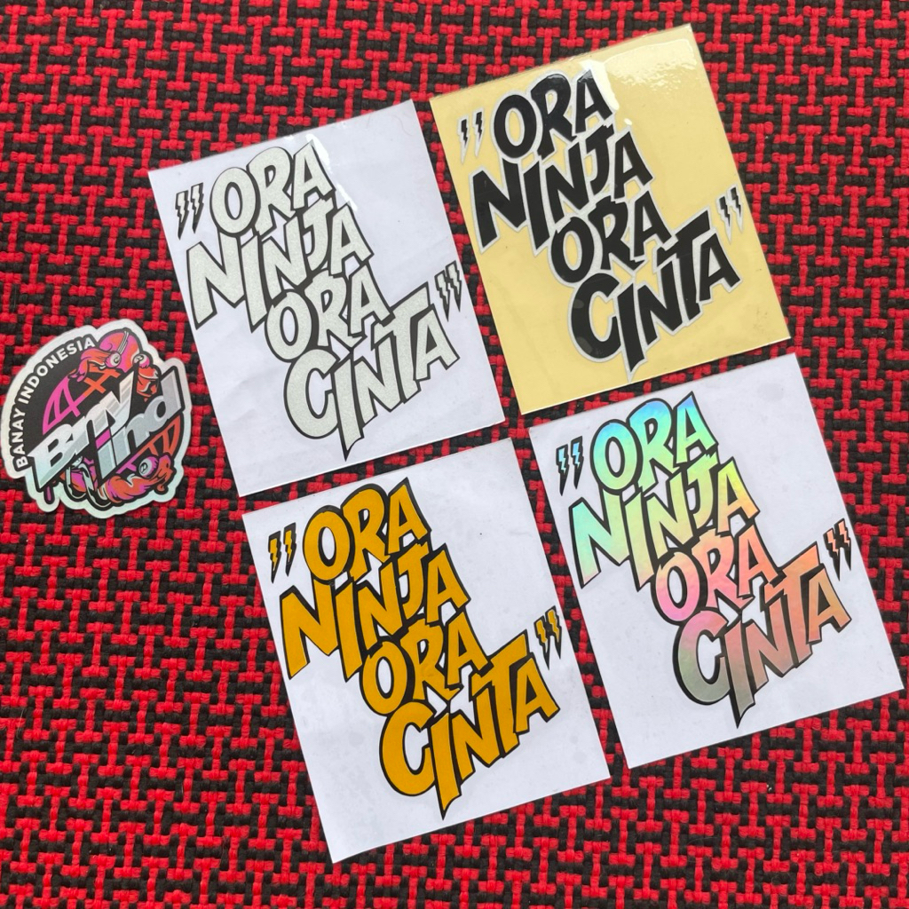 Jual Sticker Stiker Ora Ninja Ora Cinta Cutting | Shopee Indonesia