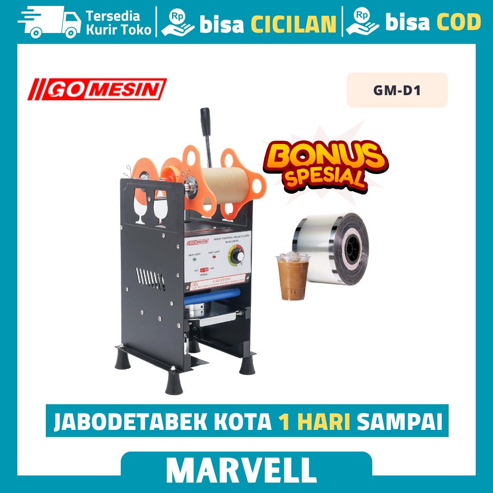 Jual Cup Sealer Manual Gomesin GM-D1 Cup Sealer Mesin Segel Gelas Cup ...
